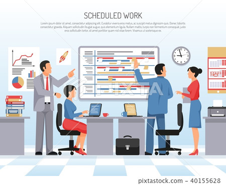 Planning Flat Illustration - Stock Illustration [40155628] - PIXTA