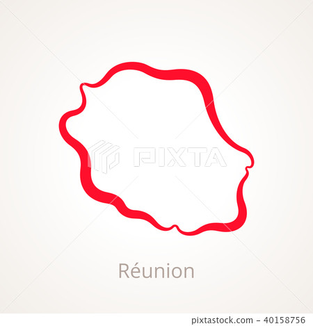 Reunion - Outline Map - Stock Illustration [40158756] - PIXTA