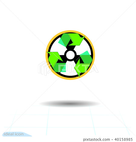 Radioactive waste recycling vector icon - Stock Illustration [40158985 ...