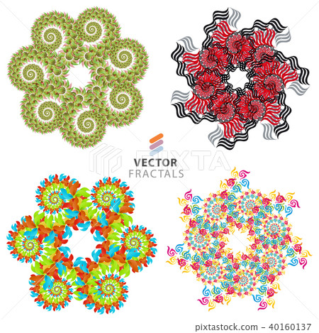 Vector fractal set - Stock Illustration [40160137] - PIXTA