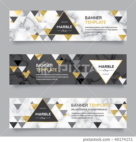 Marble Abstract Background Web Banner Template. - Stock Illustration ...
