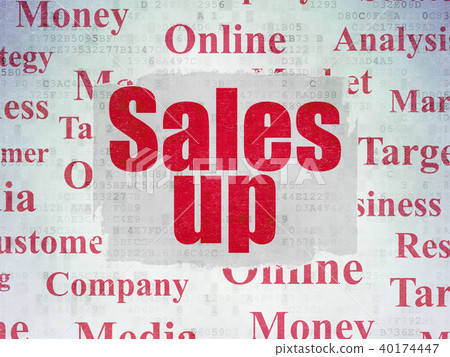 Marketing concept: Sales Up on Digital Data... - Stock Illustration ...