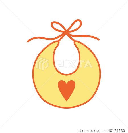 Baby bib vector Illustration on a white background - Stock Illustration [40174580] - PIXTA