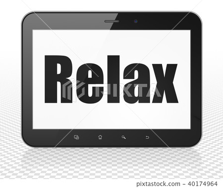 Travel concept: Tablet Pc Computer with Relax... - Stock Illustration ...