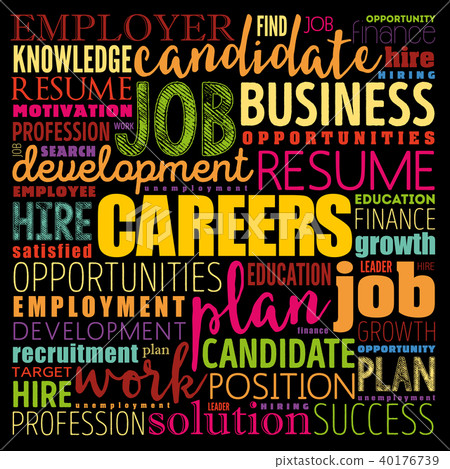 CAREERS word cloud collage - Stock Illustration [40176739] - PIXTA