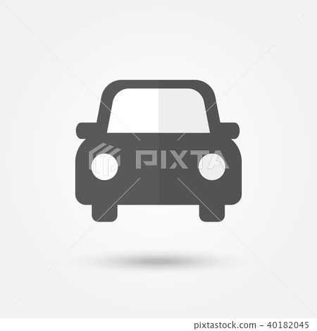 car icon gray color-插圖素材 [40182045] - PIXTA圖庫