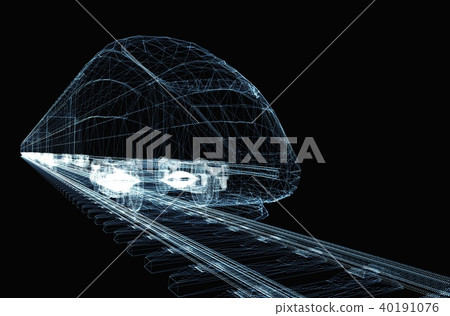 Abstract polygonal high-speed passenger train - Stock Illustration ...