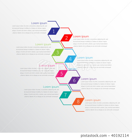 The infographic details for the report. 8 topic. - Stock Illustration ...