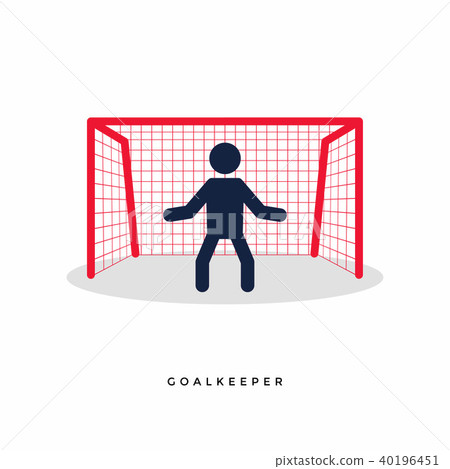 Stick Figures of Soccer or Football Goalkeeper. - Stock Illustration ...