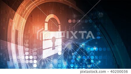 Technology security concept. Modern safety system - Stock Illustration ...