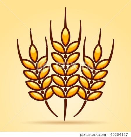 wheat icon isolated on blank background - Stock Illustration [40204127 ...