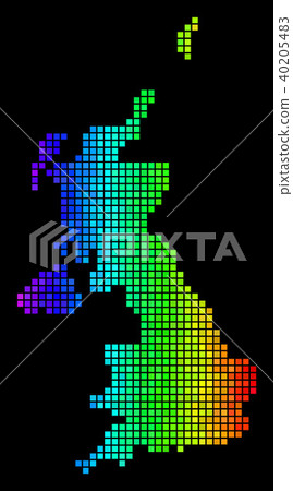 Bright Pixel United Kingdom Map - Stock Illustration [40205483] - PIXTA
