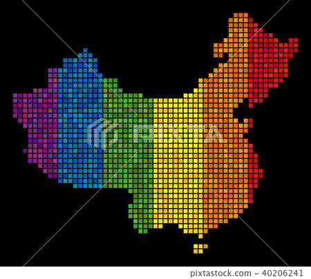 LGBT Dotted China Map - Stock Illustration [40206241] - PIXTA