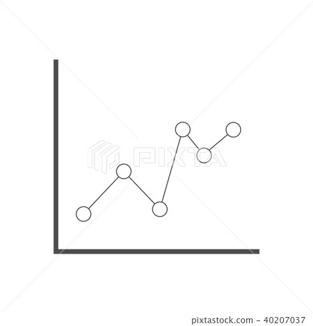 financial chart with uptrend line. - Stock Illustration [40207037] - PIXTA