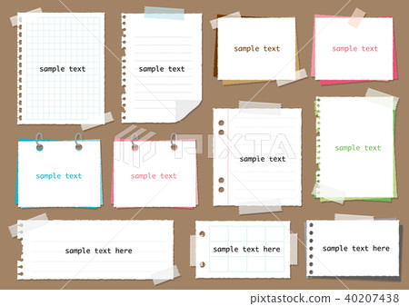 Simple notepad set - Stock Illustration [40207438] - PIXTA