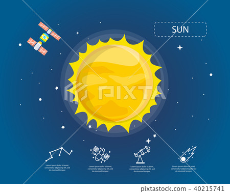 The sun infographic in universe concept. - Stock Illustration [40215741 ...