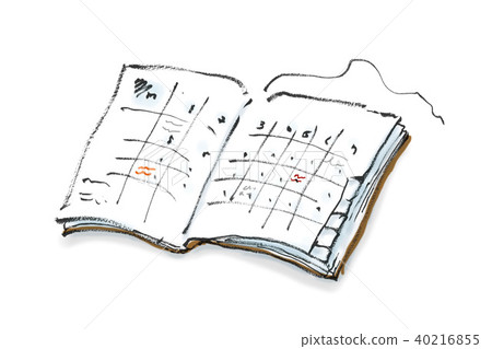 schedule book - Stock Illustration [40216855] - PIXTA