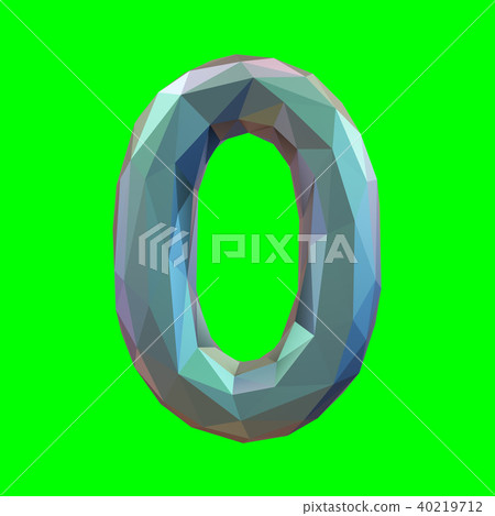 Number 0 zero in low poly style isolated on... - Stock Illustration ...
