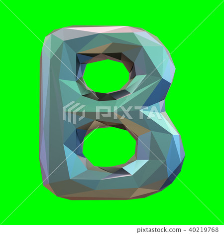 Capital latin letter B in low poly style... - Stock Illustration ...