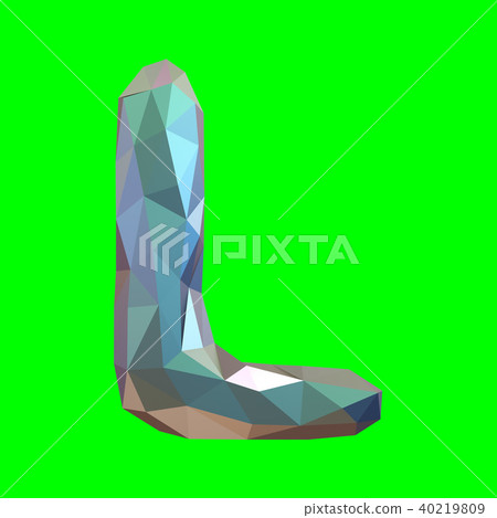 Capital latin letter L in low poly style... - Stock Illustration ...