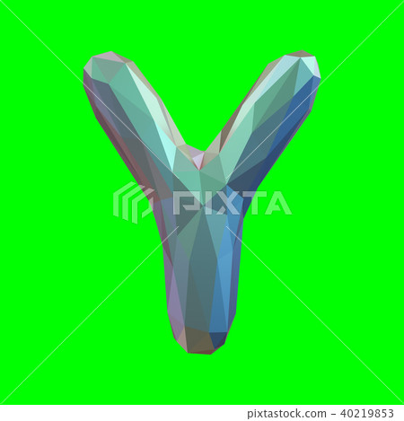 Capital latin letter Y in low poly style... - Stock Illustration ...
