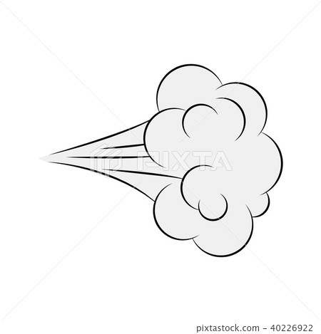 Cartoon blow, comic smoke isolated on white -插圖素材 [40226922] - PIXTA圖庫