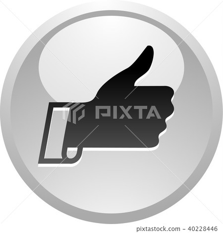 Like, icon on round gray button - Stock Illustration [40228446] - PIXTA