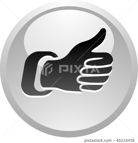 Like, icon on round gray button - Stock Illustration [40228456] - PIXTA