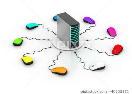 computer mouse connected Server - Stock Illustration [40238571] - PIXTA