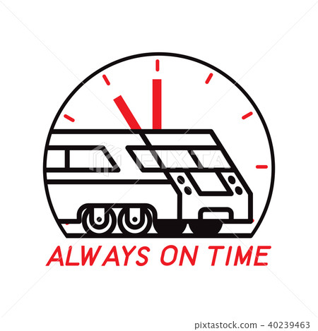 City train. Always on time. Logotype. Vector. - Stock Illustration ...