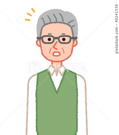 Senior man who notices - Stock Illustration [40241339] - PIXTA