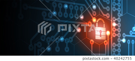 Cyber security and information network protection - Stock Illustration ...
