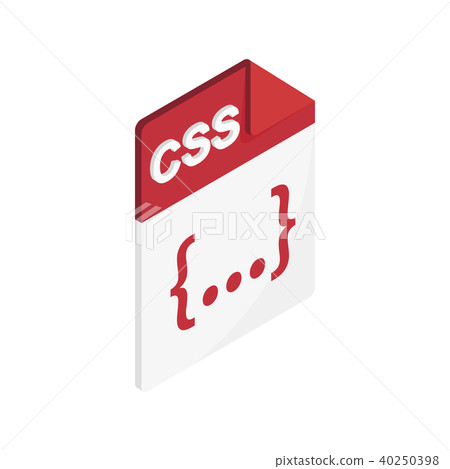 CSS file extension icon, isometric 3d style - Stock Illustration ...