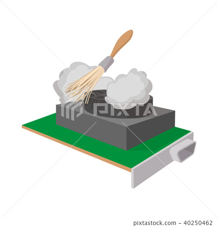 Computer cleaning icon, cartoon style - Stock Illustration [40250462 ...