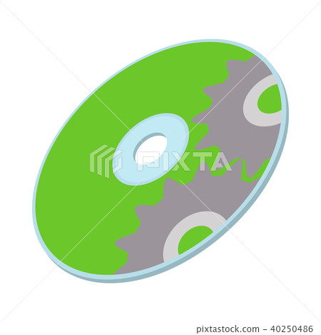 Data disc icon, cartoon style - Stock Illustration [40250486] - PIXTA