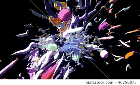 Abstract CGI graphics with multicolored lines.... - Stock Illustration ...
