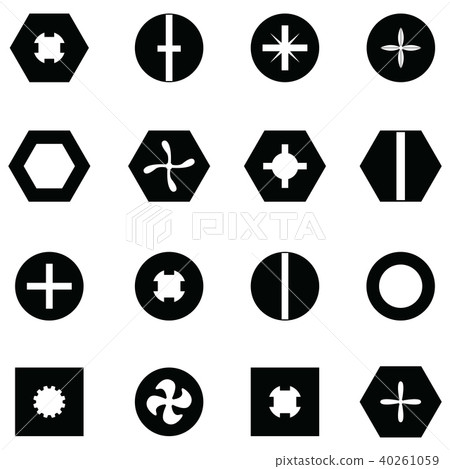 screw icon set - Stock Illustration [40261059] - PIXTA