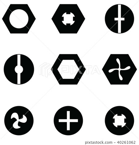 screw icon set - Stock Illustration [40261062] - PIXTA