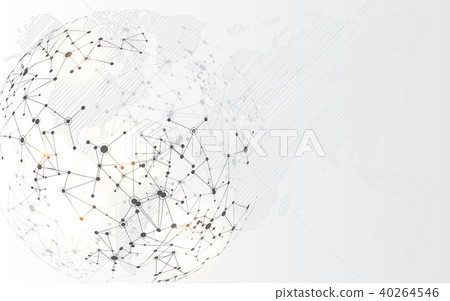 Global network connection cyber technology - Stock Illustration ...