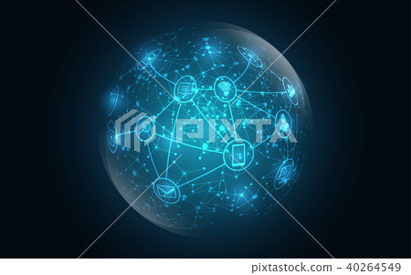 Global network connection cyber technology - Stock Illustration ...