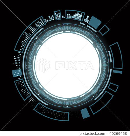 HUD user interface with white background - Stock Illustration [40269468 ...