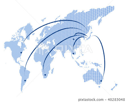 Business Global Economy World Map Japan Map... - Stock Illustration ...