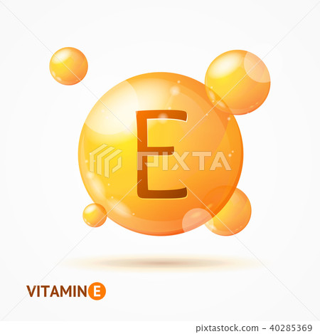 Realistic Detailed 3d Vitamin E Background... - Stock Illustration ...
