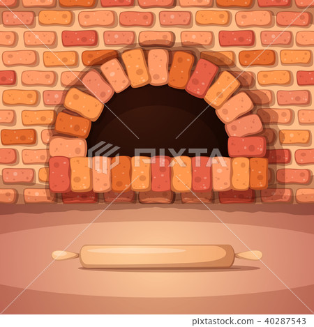 Oven, bonfire, stove, bakery rolling pin -... - Stock Illustration ...