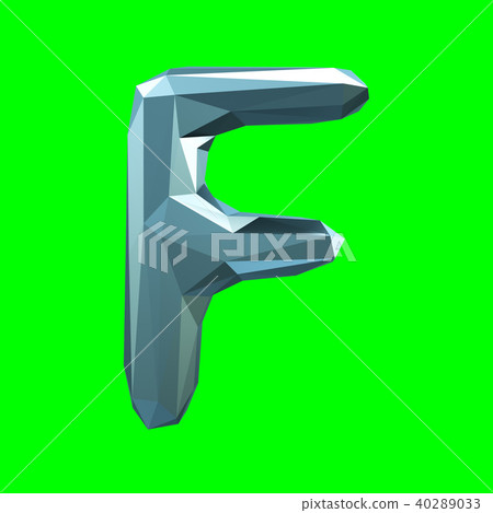 Capital latin letter F in low poly style... - Stock Illustration ...