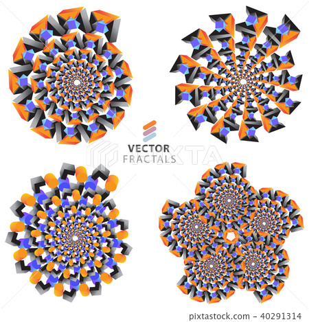 Vector fractal set-插圖素材 [40291314] - PIXTA圖庫