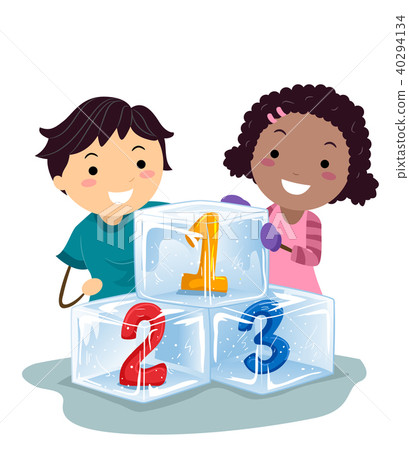 Stickman Kids Ice Freeze 123 Illustration - Stock Illustration ...