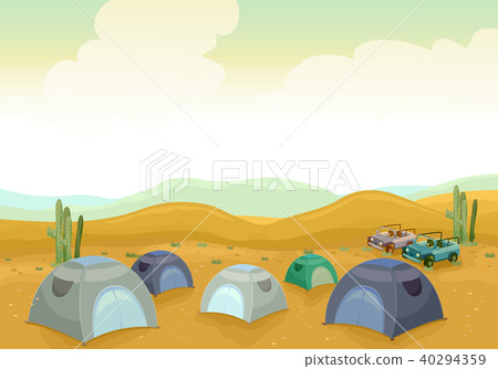 Desert Camp Background Illustration-插圖素材 [40294359] - PIXTA圖庫