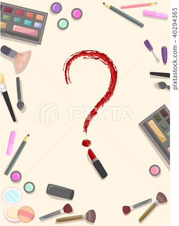 Make Up Question Mark Illustration - Stock Illustration [40294365] - PIXTA