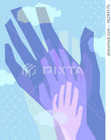 Poster Design Helping Hands Illustration-插圖素材 [40294370] - PIXTA圖庫